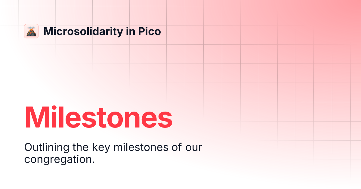 Milestones | Microsolidarity in Pico